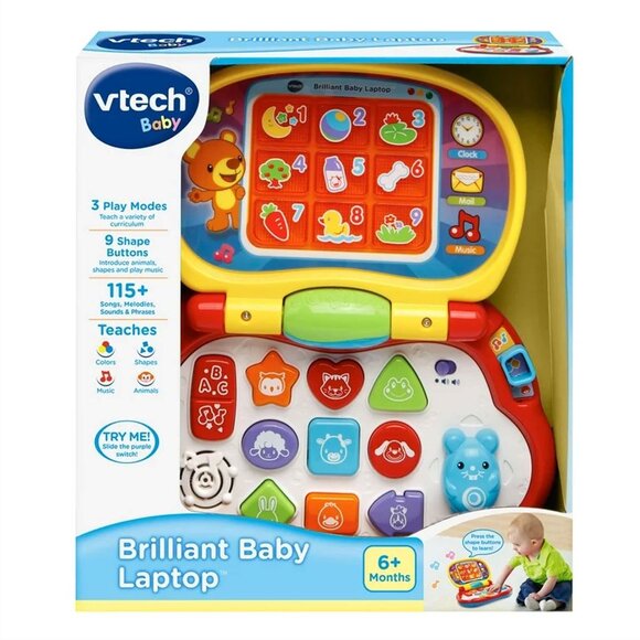 Vtech | Toys | Vtech Kids Toddler Toy Brilliant Baby Laptop Abc Animals ...